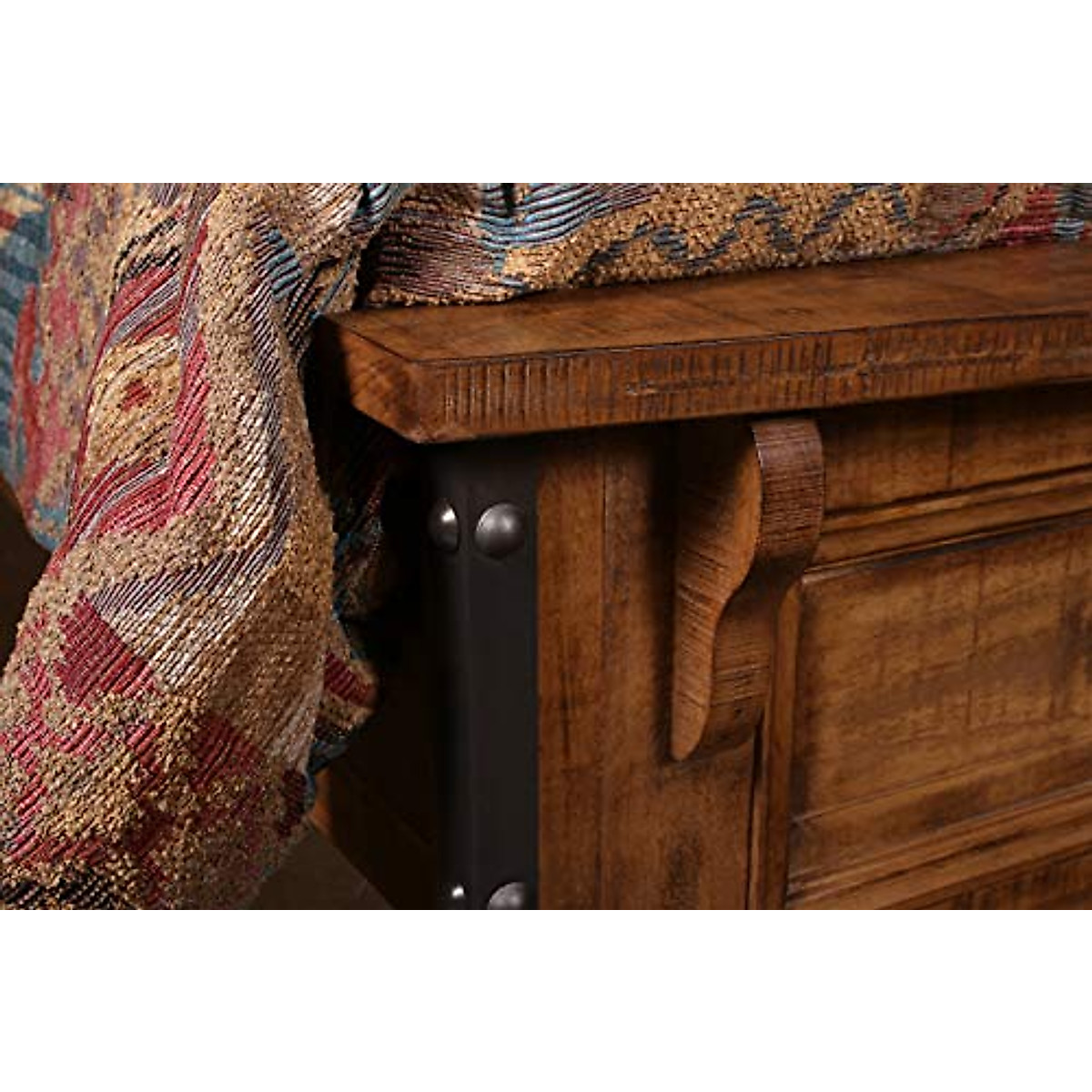 Sunset Trading Rustic City Queen Bed, Natural Oak