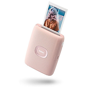 Fujifilm 16767208 Instax Mini Link 2 Smartphone Printer Soft Pink Bundle Instax Mini Twin Pack Picture Format Instant Film (20 Shots), Deco Gear Hard EVA Case and Microfiber Cloth