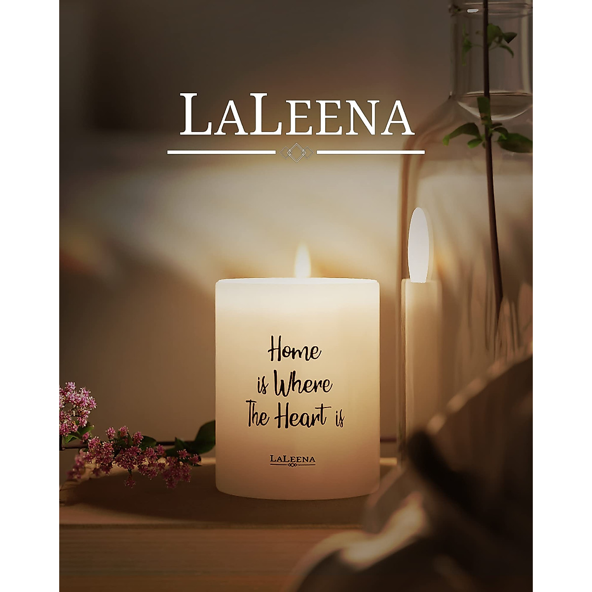 House Warming Gifts for New Home - Housewarming Gifts for New House - Scented House Warming Candle – Glass Jar Candle Gift with 100% Organic Soy Wax & Fragrance Oil – by LaLeena, 14 Oz., Vanilla