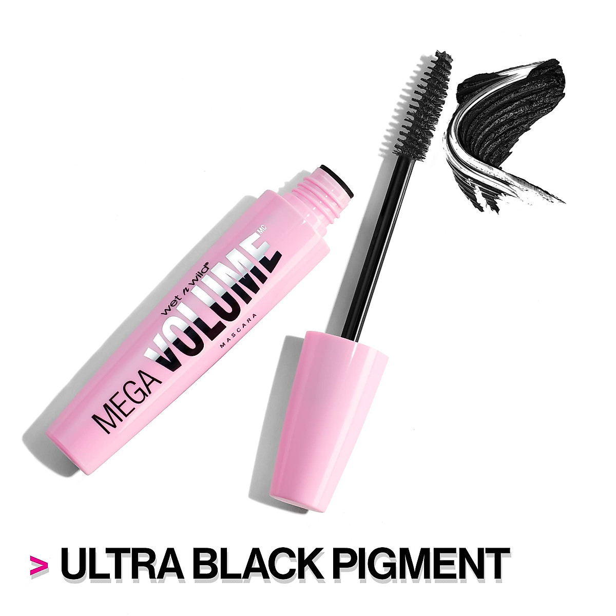 wet n wild Mascara Mega Volume - Vitamin E Enriched Volumizing, Waterproof, Smudge-Resistant Formula, Cruelty-Free, Gluten-Free, Sulfate-Free & Vegan - Black