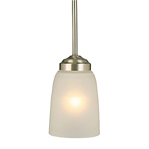 Hampton Bay 1-Light Brushed Nickel Mini Pendant