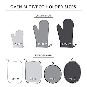 Fiesta Tropical Stripe Oven Mitt Set, 7"x13", Multicolor/Aqua/Yellow/Red/Blue, 2 Piece