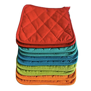 Best Housewarming Gift Ever,Bulk Oven Mitts & Pot Holder for Cooking and Baking 100% Cotton Pot Holder and Oven Mitts - 15 pcs