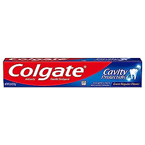 Colgate Cavity Protection Travel Toothpaste with Fluoride, ADA Accepted, TSA Approved Size - 2.5 Ounce (Pack of 6)