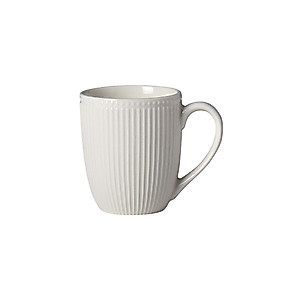 Tabletops Gallery Embossed Bone White Porcelain Round Dinnerware Collection- Chip Resistant Scratch Resistant, Fleur 16 Piece Dinnerware Set (Dinner Plate, Salad Plate, Cereal Bowl, Mug)