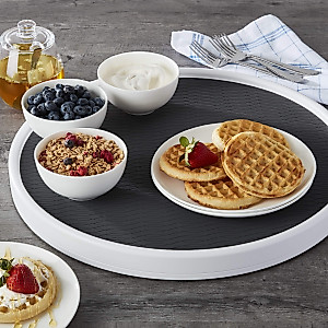 Copco Pro Non-Skid Pantry Cabinet Lazy Susan Turntable, 18-Inch, Charcoal