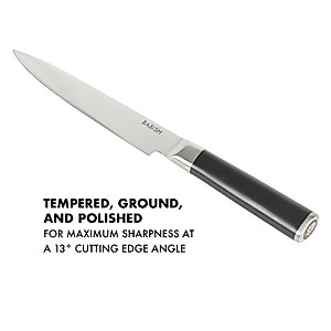 Babish High-Carbon 1.4116 German Steel 8 Inch Full Tang, Forged Carving Kitchen Knife
