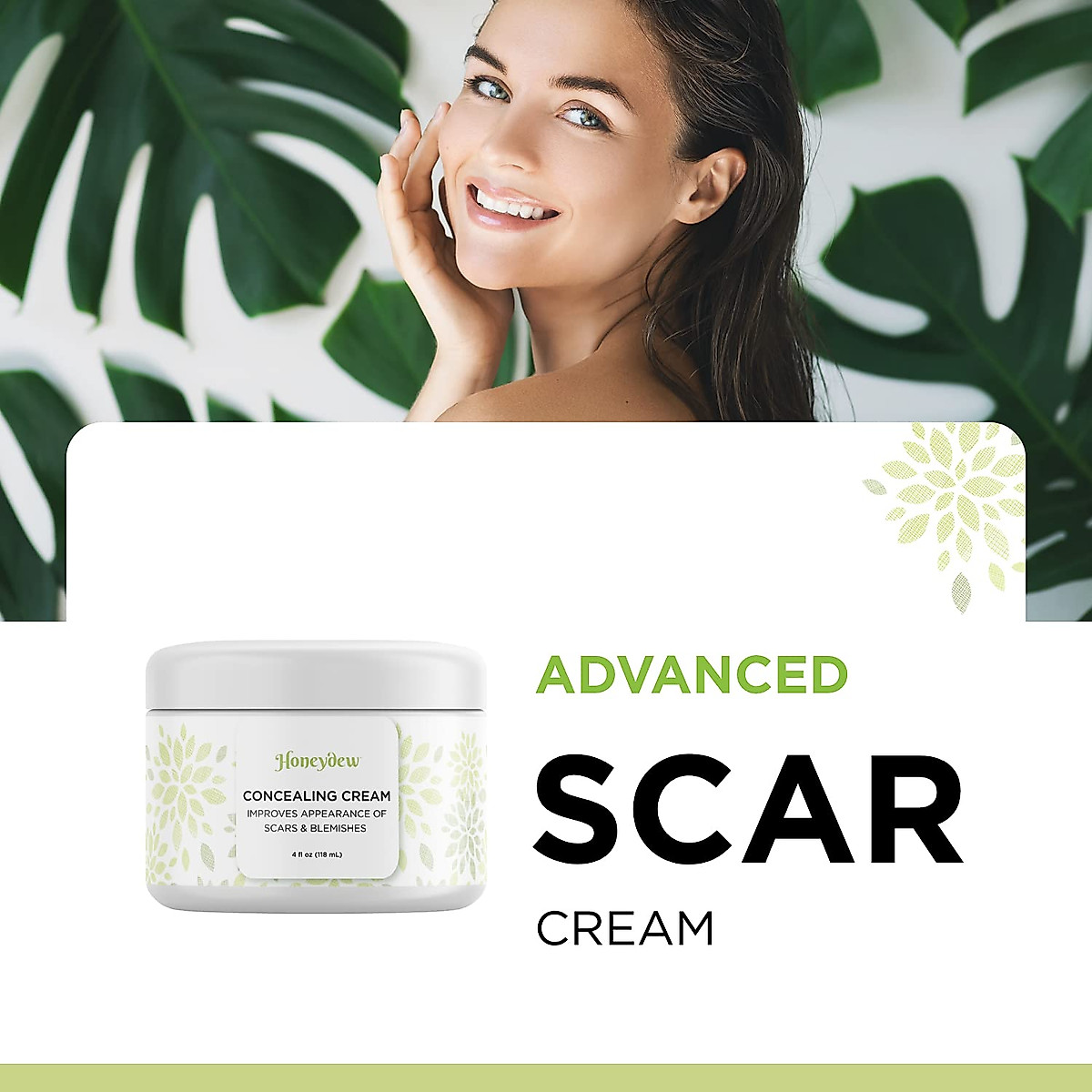 Scar Cream for Face and Body Care - Hydrating Vitamin E Lotion for Face Care with Nourishing Cocoa and Shea Butter Emollient Cream - Paraben and Silicone Free Skin Moisturizer for Sensitive Skin
