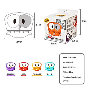 MOSHOU Cute Eagle Kitchen Timer,100% Mechanical Timer for Kids, 55 Minutes Wind up Timer 360 Degree Rotating Timer for Cooking/Reading/Do Sports (Blue)