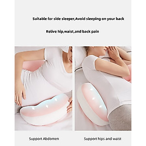 WYXunPlanet Soft Maternity Pillow | U-Shaped Design | Detachable Extension | Full Body Comfort & Pregnancy Relief(Pink)