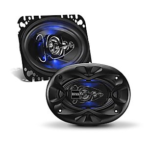 BOSS Audio Systems BE464 Rage Series 4 x 6 Inch Car Stereo Door Speakers - 250 Watts Max, 4 Way, Full Range, Coaxial, Tweeters, Sold in Pairs