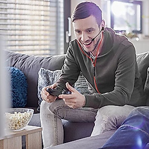 BlueFire Wired Gaming Earphone 3.5 MM E-Sport Earphone Noise Cancelling Stereo Bass Gaming Headphone with Adjustable Mic for PS4, Xbox One, Laptop, Cellphone, PC (Red)