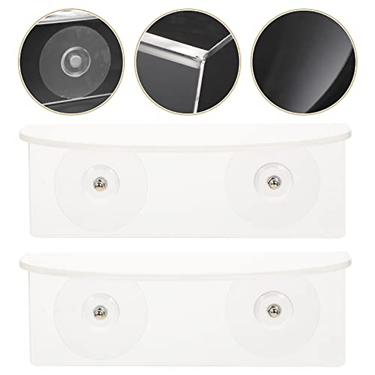 GANAZONO 1 Set Plant Support Plant Shelf Bonsai Stand Indoor Plant Pot Clear Plant Pot Wall Mount Floating Shelf Suction Cup Pot Racks Practical Plant Holders Suction Cup Plant Holders