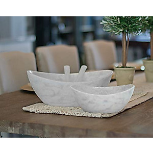 Architec EcoSmart EcoMarble Serving Bowl, 3qt BPA-Free Recycled Plastic, Made in The USA