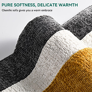 YITAHOME Sectional Couches for Living Room, U Shaped Sofa Chenille Modern Couch with USB & Type C Charging Ports Double Chaise and Comfy Upholstered, Grey