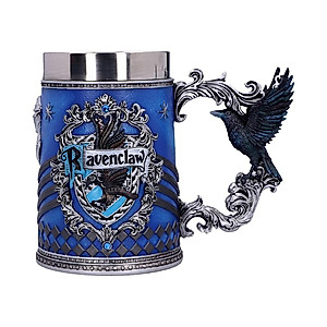 Nemesis Now Harry Potter Ravenclaw Hogwarts House Collectible Bronze Resin Tankard, 1 Count (Pack of 1), Blue Silver
