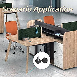 Holmgillick 20pcs M8 Thread Adjustable Furniture Levelers, Galvanized Steel with Black PP Non-Skid Base, Suitable for Tables, Chairs, Cabinets