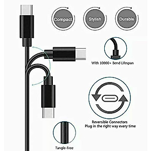 USB C Charger Charging Cable Cord Wire Compatible for Echo Buds 2, Raycon E25 Pro/E55,EarFun Air Pro/EarFun Free Pro,Sabbat E12 Ultra,TOZO T12 NC9 Wireless Earbuds Headphones Charging Cord (USB-C Port