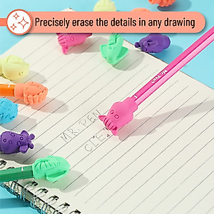 Mr. Pen- Erasers, Cap Erasers, 60 Pack, Animal Eraser Caps, Erasers for Kids, Pencil Eraser, Pencil Erasers Toppers, Eraser Pencil, Cute Erasers, Colorful Erasers, School Supplies, Pencil Top Erasers