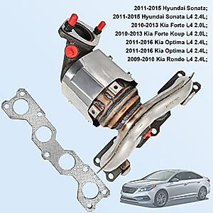 285102G110 285102G160 327-50737 327-50775 Catalytic Converter Fits for 2011-2015 Hyundai Sonata Hyundai 2010-2013 Kia Forte Optima Rondo (1 PCS)