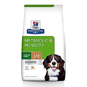 Hill's Prescription Diet Metabolic + Mobility, Weight + j/d Joint Care Chicken Flavor Dry Dog Food, Veterinary Diet, 24 lb. Bag