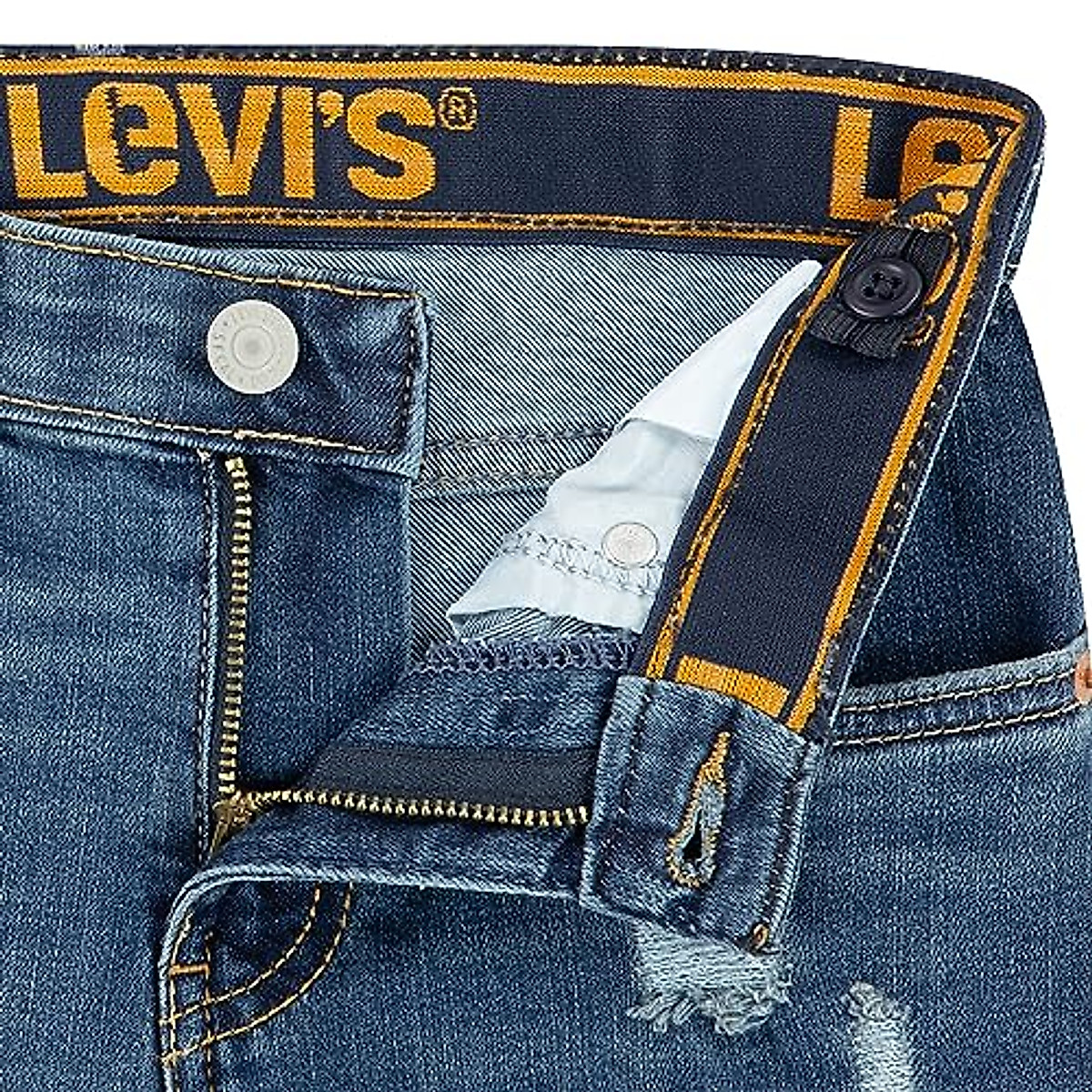 Levi's Boys' 510 Skinny Fit Destructed Jeans, Paper Shredder, 12