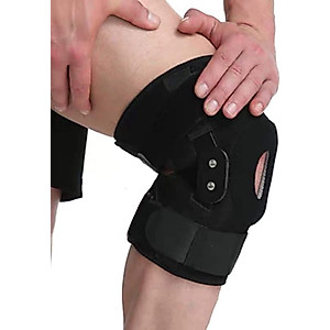 Knee Braces for Knee Pain Arthritis Aluminium Adjustable Hinged Knee Orthosis Brace Support Ligament Sport Injury Orthopedic Splint Knee Pads Outdoor Knee Splint Support for Arthritis Pain Relief