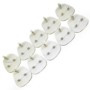 AB Tools-Silverline 10PK Mains Baby Proof Plug Socket Cover Protector Protection Guard Sil165