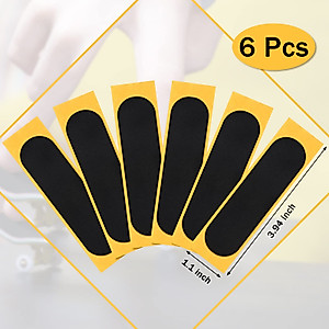 6 Pieces Fingerboard Foam Grip Tape Black Fingerboard Grip Tape Finger Skateboard Foam Tape Non Slip Finger Toy Skateboards Tape Stickers for Fingerboard Toys