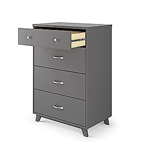 Child Craft SOHO 3 Piece Nursery Furniture Set, 4-in-1 Convertible Crib, 4 Drawer Chest and 3 Drawer Changing Table Dresser (Cool Gray)