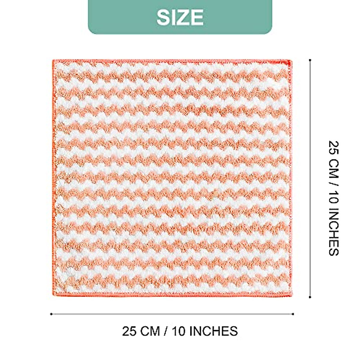 JOYMOOP Microfiber Cleaning Cloth, Kitchen Towels, Dish Rags for Dish Drying Washing, Absorbent Streak Free Lint Free Rags for Cleaning, Reusable and Washable Dish Towels-18 Pack,10"x10"