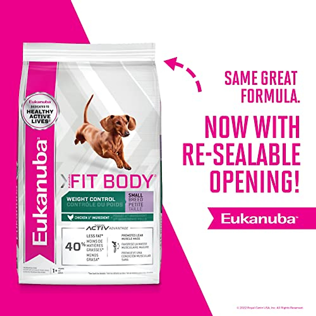 Eukanuba Fit Body Weight Control Small Breed Dry Dog Food, 4 lb