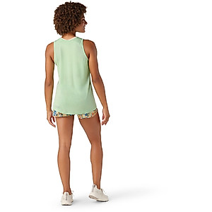 Smartwool Women's Active Ultralite Merino Wool High Neck Tank Top (Relaxed Fit), Pistachio, X-Small