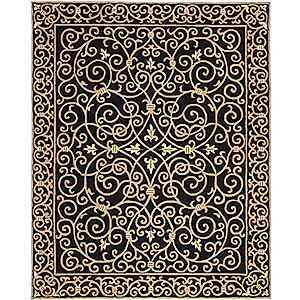 SAFAVIEH Chelsea Collection 7'9" x 9'9" Ivory HK141A Hand-Hooked French Country Wool Area Rug