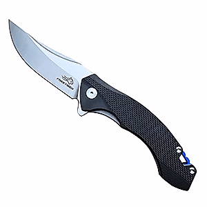 FreeTiger Foldable Pocket Knife(FT711) D2 Steel 3.62 Inch Fine Edge Blade -Best Camping Hunting Fishing Hiking Survival Military EDC Tactical Knives Men Gifts for Dad Backpacker