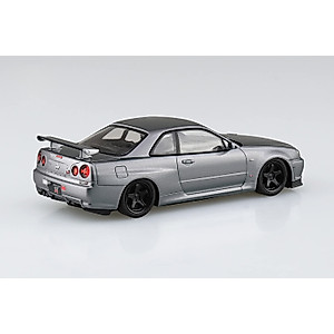 Aoshima Nissan R34 Skyline GTR Custom Wheel (Athlete Silver) 1:32 Scale Model Kit