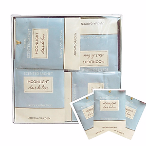 Aroma-Garden Scented Sachet, 15 Gift Pack -Luxury Collection- Fragrance Sachets for Home, Drawers & Closets (Moonlight (Vanilla & Blackcurrant))