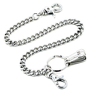 DoubleK Basic Strong Leash Biker Trucker Key Jean Wallet Chain (21") Silver CS15420