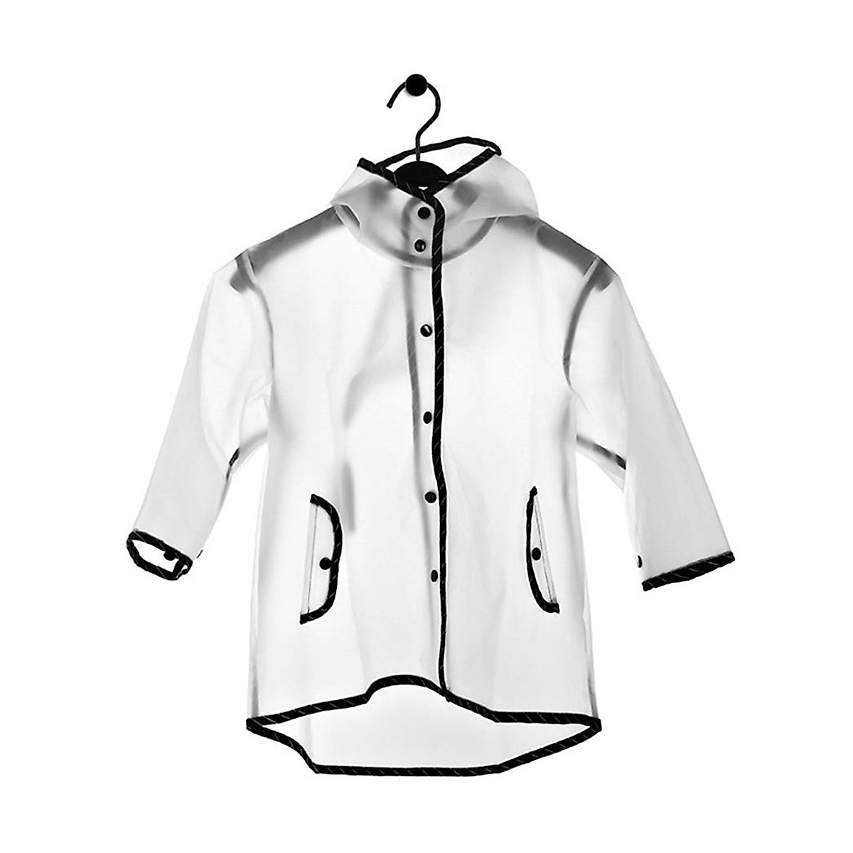 Kids Raincoat EVA Rain Poncho,Portable Hooded Poncho Jacket Rain Coat for Boys Girls Children (M,Reference height: 31.49-39.37 In)