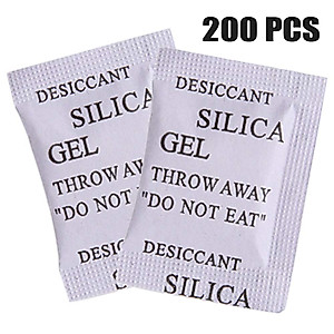 200 Pcs Food Grade Security Silica Gel Desiccant Pack Moisture Absorber Dehumidifier (size:200 pcs)