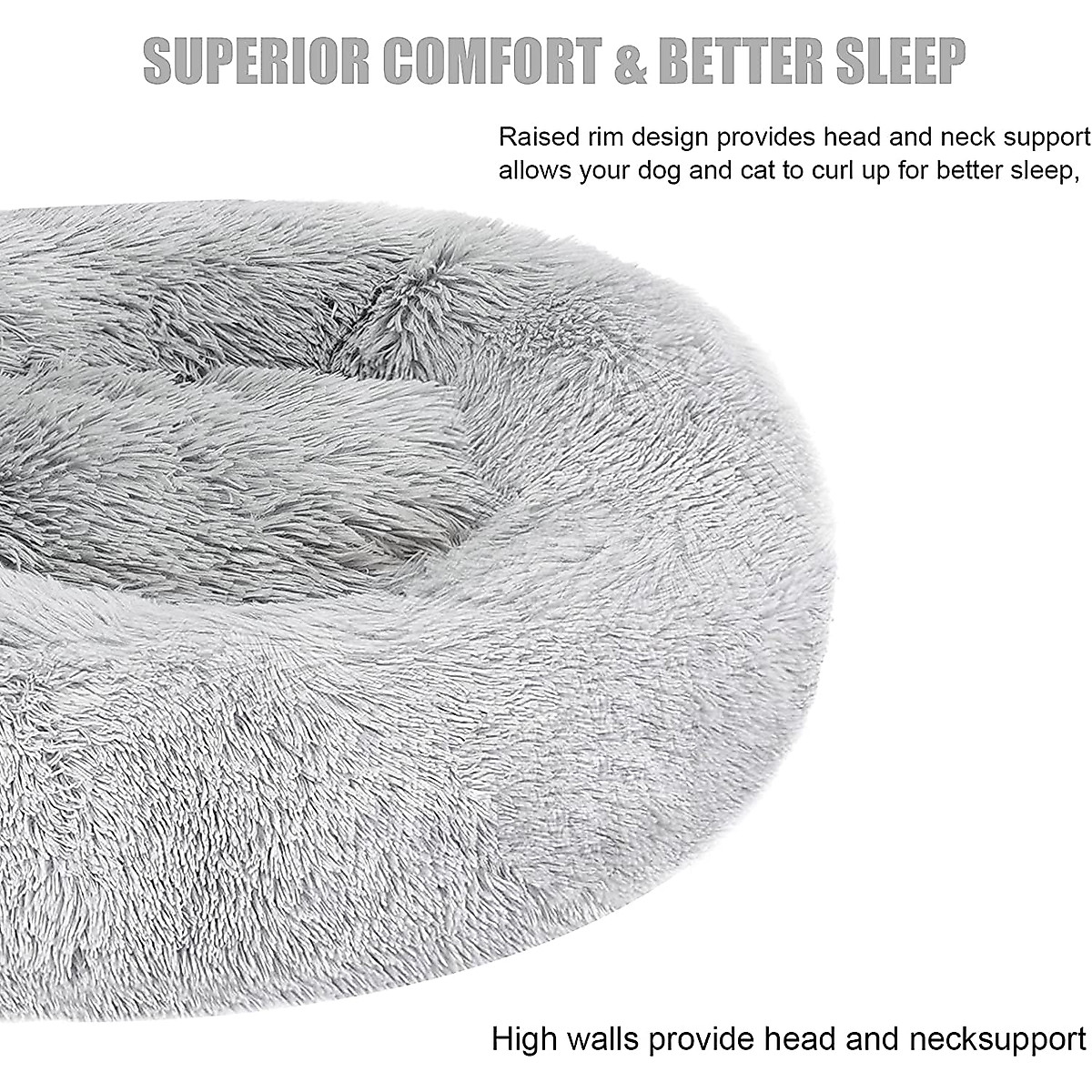 Generic Small Dog Bed, Faux Fur and Polyester, 28"x28", Machine Washable