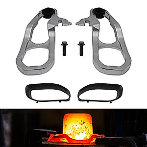 Dasbecan Heavy Duty Front Left & Right Chrome Tow Hooks Compatible with Ram 1500 2019 2020 2021 2022 Replaces# 82215268AB 68272945AB 68272944AB