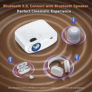 Projector, 9500L Projector with WiFi and Bluetooth - CRAZVIEW 5G Portable Video Projector, Outdoor Projector Native 1080P Support 350'' Display Compatible with Android/iOS/Tv Stick/Pc