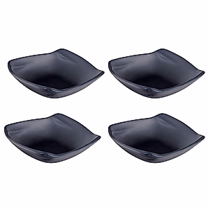 Square Melamine Bowl for Salad, Soup, Noodles, 5.5 x 1.5 Inches, Japanese Dish Set of 4