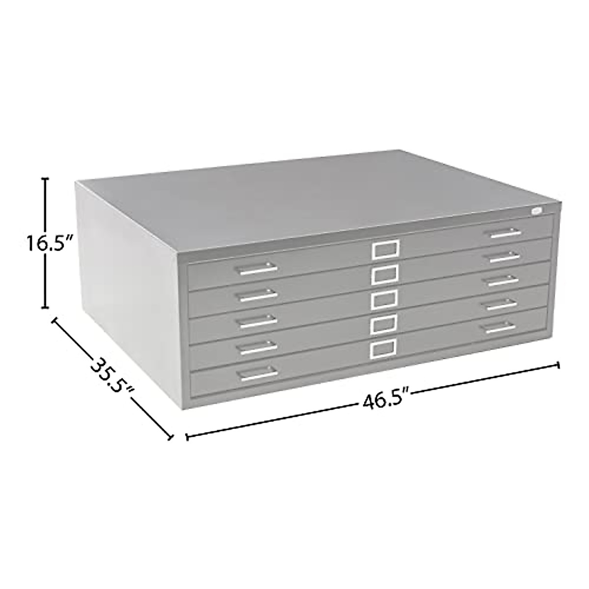 Safco Products Flat File for 42" W x 30" D Documents, 5-Drawer (Additional Options Sold Separately), Black