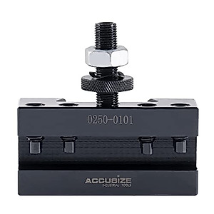 Accusize Industrial Tools Style Axa Turning and Facing Quick Change Tool Post Holder for1/2'' Turning Tools, Style 1, 0250-0101