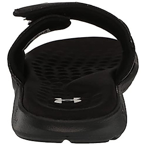Under Armour Boys' Ignite Pro Slide, (001) Black/Black/White, 2, US