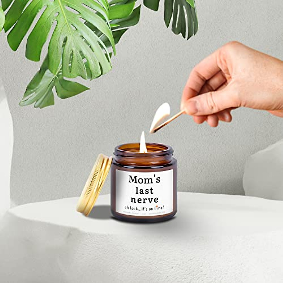Mothers Day Gifts for Mom from Daughter and Son, Mom’s Last Nerve Candle, Funny Mother’s Birthday Gift for Mom, Stepmother Adoptive Mother, Lavander Scented Candles
