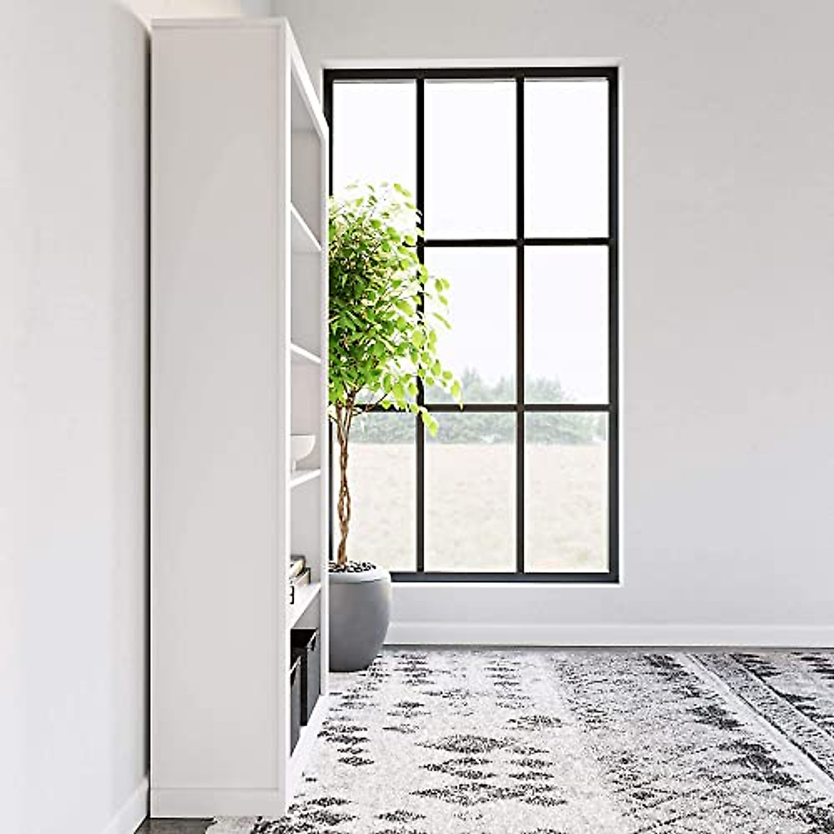 Edenbrook Sumac Bookcase, 5-Shelf Organizer for Bedroom Furniture or Home Office Furniture, White Bookshelf