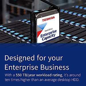 Toshiba MG Series Enterprise 10TB 3.5’’ SATA 6Gbit/s Internal HDD 7200RPM 550TB/year 24/7 Operation. MG06ACA10TE